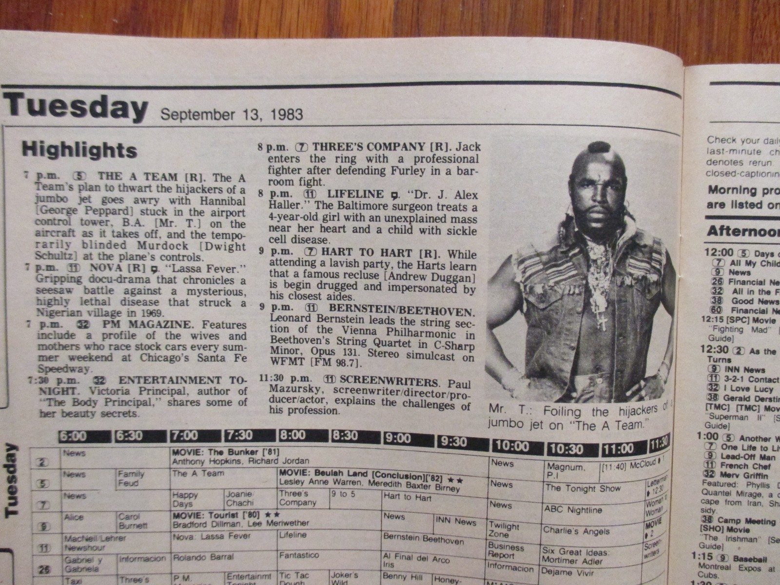 September 11, 1983 Chicago Tribune TV Magaz(MARY HART/RON HENDREN/DIXIE ...