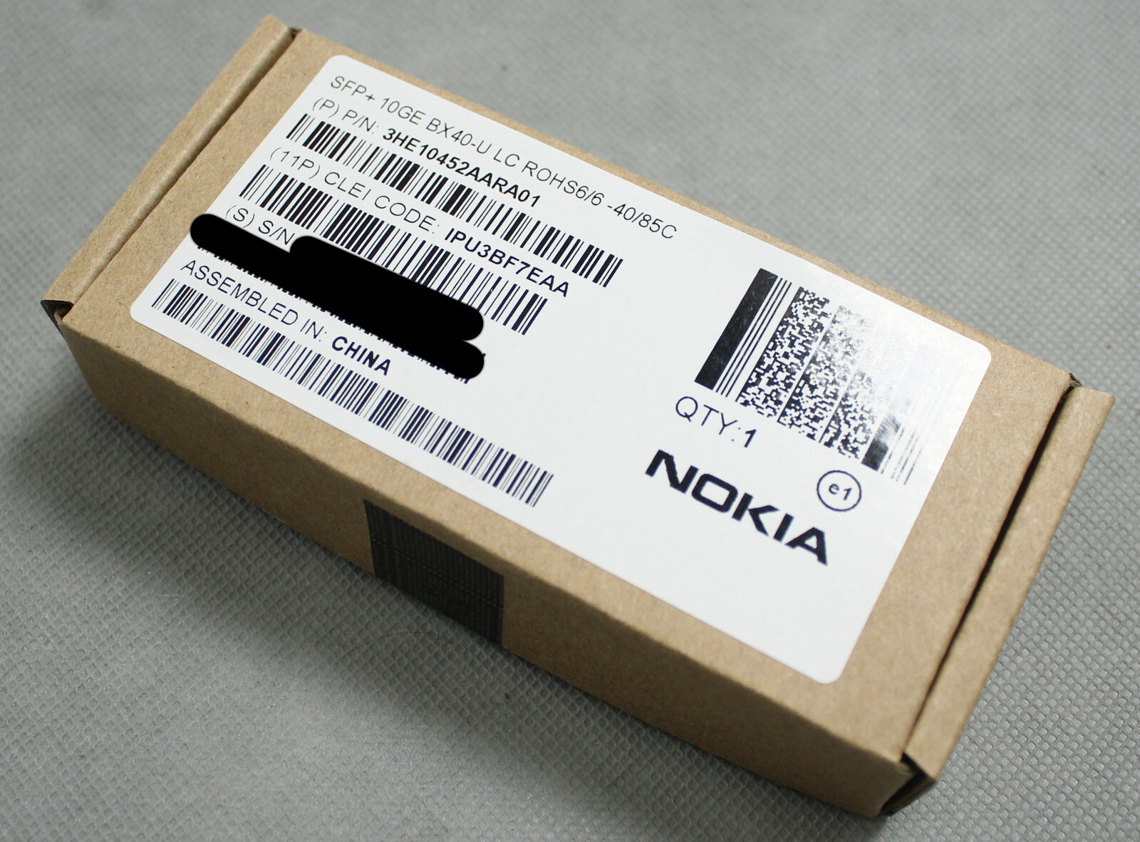 Nokia 3HE10452AARA01 IPU3BF7EAA SFP 10GE BX40-U LC ROHS6/6 -40/85C ...