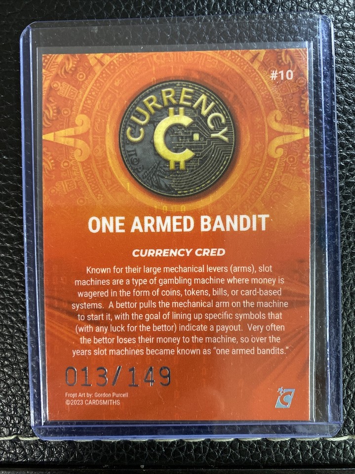 CARDSMITHS Currency S2 ONE ARMED BANDIT #10 BERYL Gemstone REFRACTOR ...