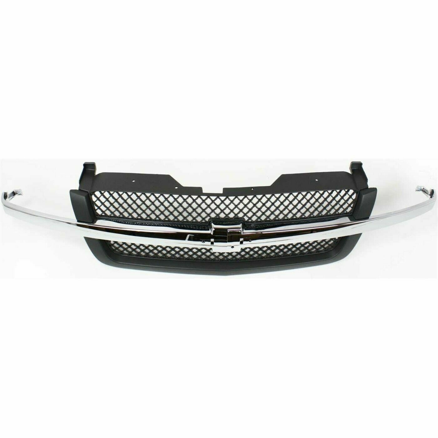 Grille, Gray Chrome Bar w/o Body Cladding for 03-06 Chevy Avalanche ...