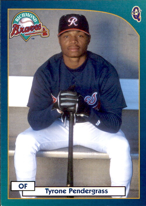 2000 Richmond Braves Q-Cards/Blueline #33 Tyrone Pendergrass Hartsville ...