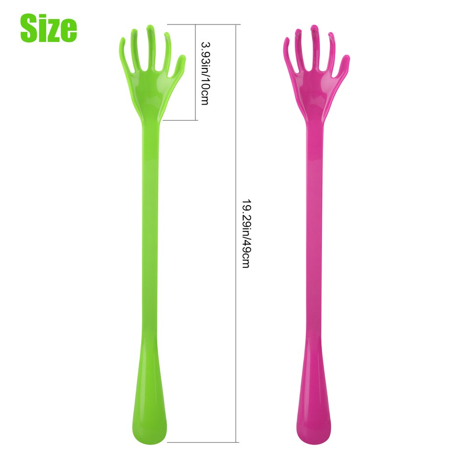 3X 20" Plastic Hand Back Scratcher Massager Pick Itch Relief Long Reach ...