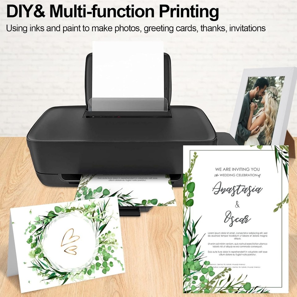 Utron 56 Stück 12,7 x 17,8 cm weißes Blanko-Kartonpapier, 250 g/m², 40 ...