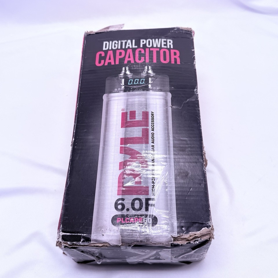 Pyle 6.0 Farad Digital Power Capacitor-High-Performance Car Audio ...
