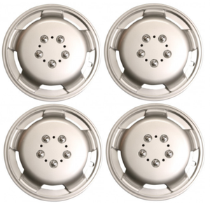 FORD TRANSIT VAN DEEP DISH WHEEL TRIMS COVER SILVER FULL SET HUB CAPS ...