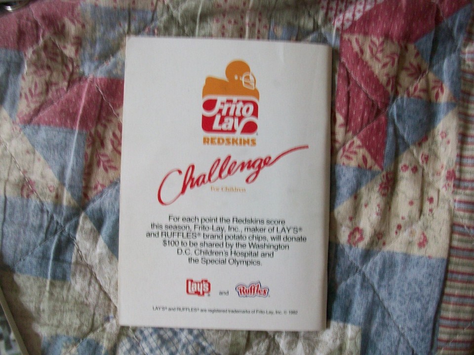 1982 WASHINGTON REDSKINS MEDIA GUIDE Yearbook 1983 SUPER BOWL Program ...