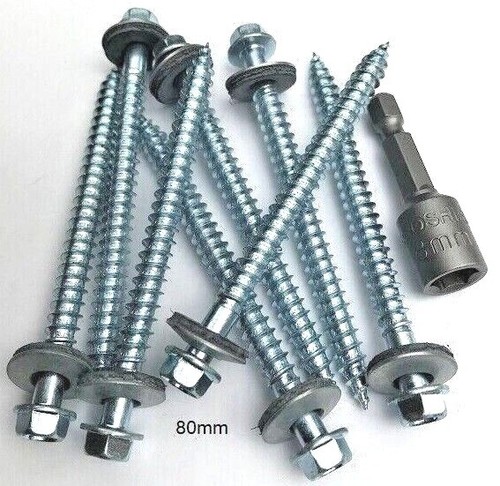 TIMBER TEK ROOFING SCREWS BOLTS FIX CORRUGATED SHEET TO TIMBER + FREE ...