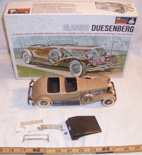 MONOGRAM CLASSIC DUESENBERG TORPEDO CAR MODEL KIT BUILT UP BOXED 1:24 ...