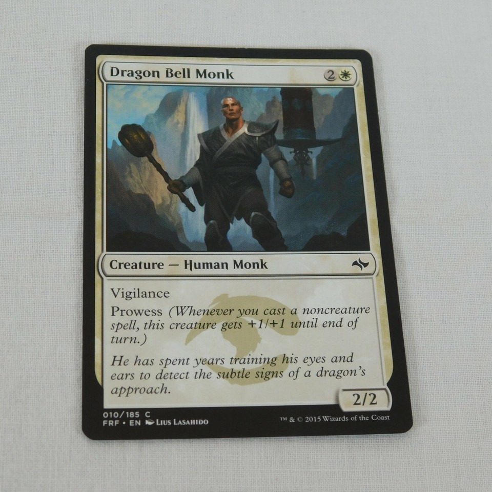 Dragon Bell Monk MTG 2015 White Creature Human Monk 010/185 Fate ...