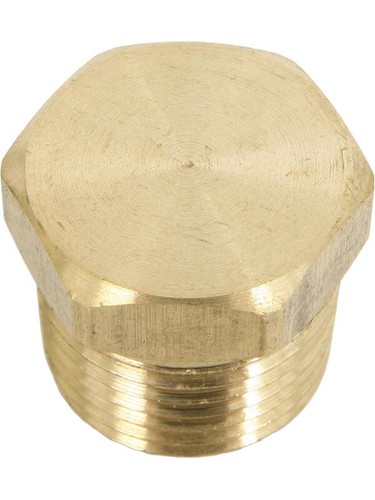 Dorman Inverted Flare Plugs 1/2 NPT Male Threads Hex Natural Brass (785 ...