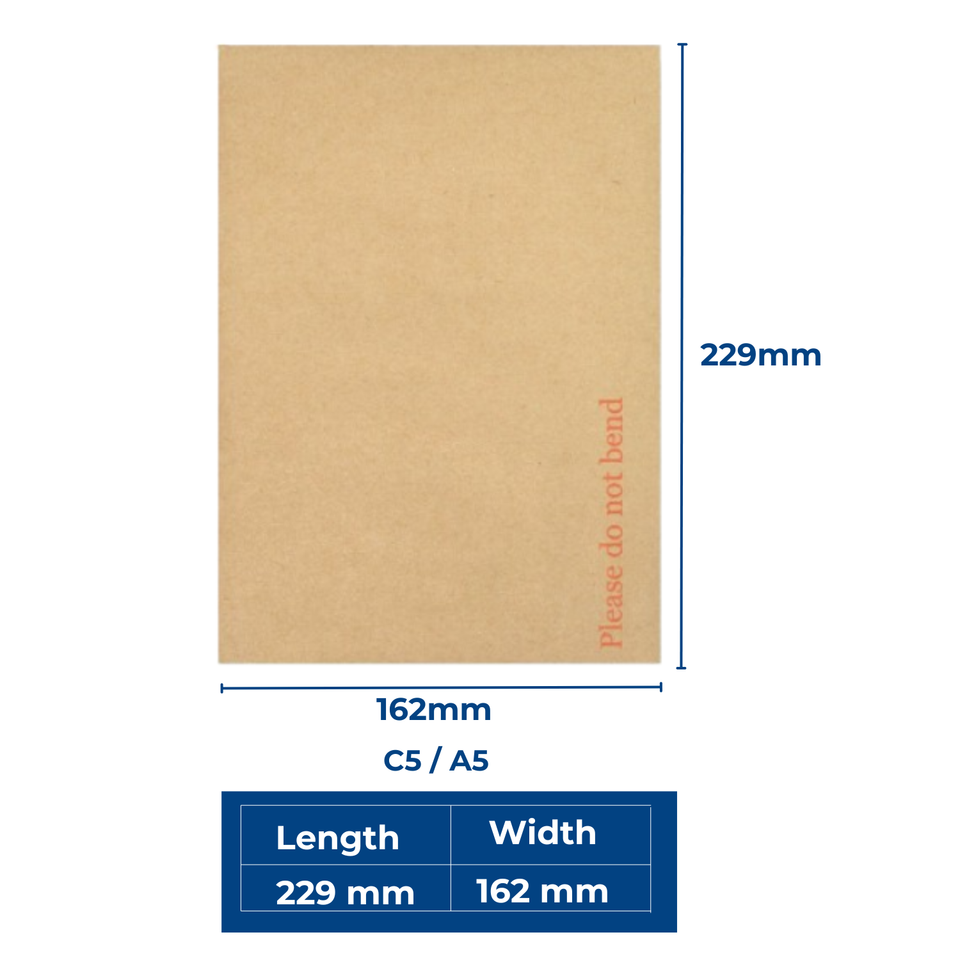 Hard Card Board Back Backed Envelopes Please Do Not Bend Manilla Brown ...