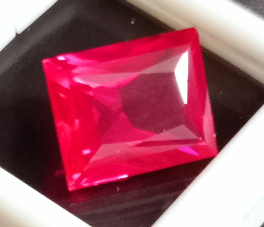 10.65 CT Rectangle Cut Red Mozambique Ruby Natural Loose Gemstone ...