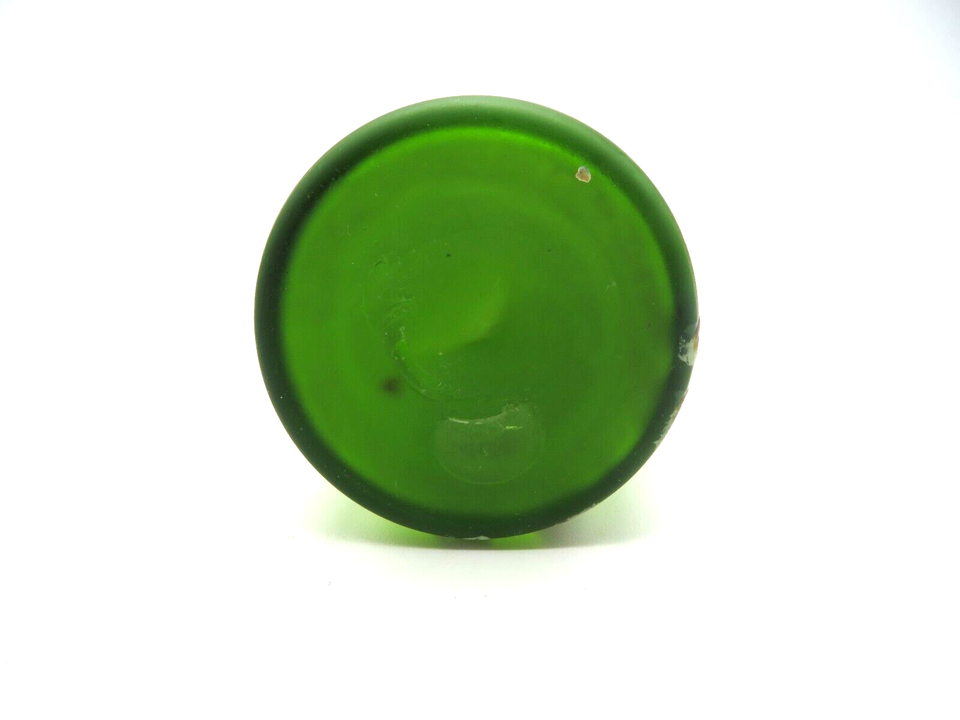 VTG 1910 Carl Goldberg Green Satin Glass Vase Hand Painted Flowers ...