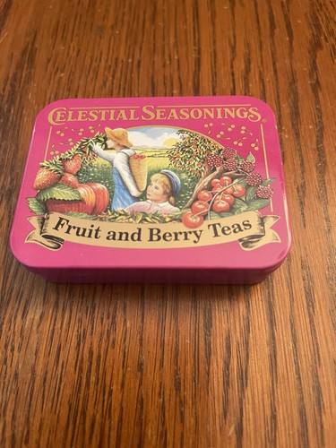Celestial Seasonings Tin Fruit Berry Teas Picking Scene Pristine ...