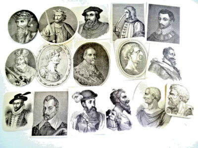 16 Art History PAPER PORTRAITS Historical Artwork Crafts Journals | eBay