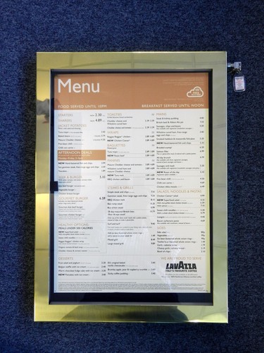 High Quality A2 Outdoor Solid Brass Menu Display Case With Internal LED ...