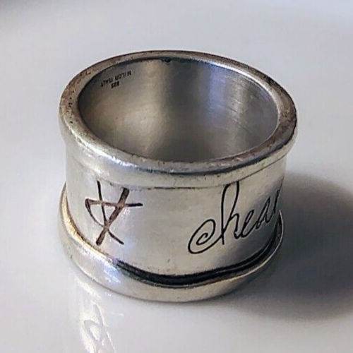 Signed 925 MILOR Italy Shawn Killinger Band Ring "Hear My Soul Speak ...