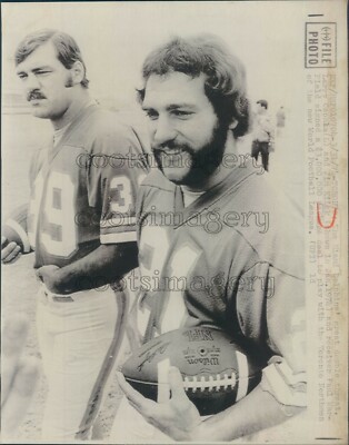 1974 Press Photo NFL Football Players Larry Csonka & Jim Kiick Miami ...
