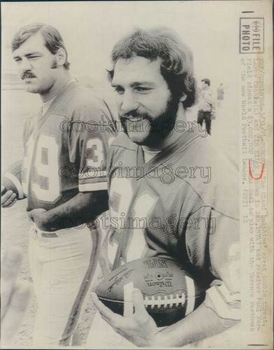 1974 Press Photo NFL Football Players Larry Csonka & Jim Kiick Miami ...