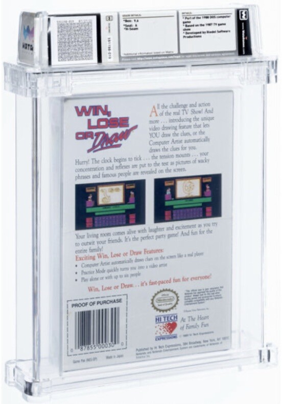 Win, Lose, or Draw - Wata 9.6 A Sealed [Oval SOQ TM] NES Hi Tech 1990 ...