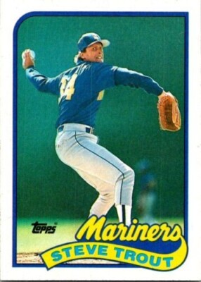 1989 Topps #54 Steve Trout Pitcher Seattle Mariners FREE shipping | eBay