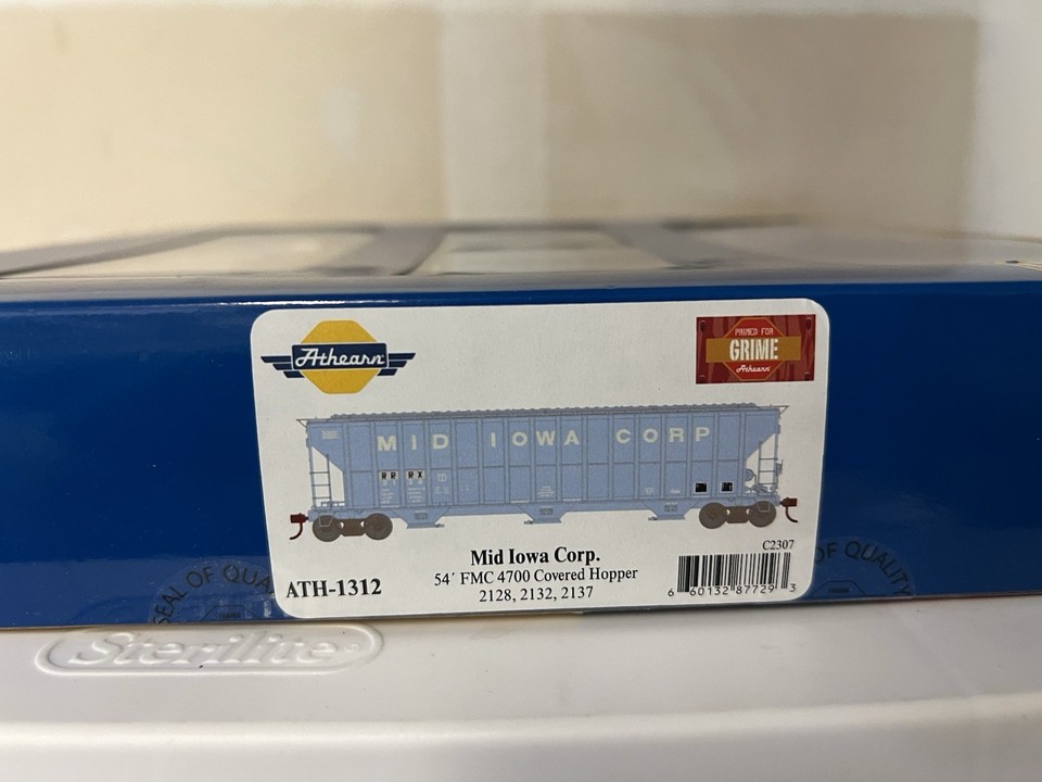 Athearn HO ATH-1312 FMC 4700 Covered Hopper Mid Iowa Corp 3-Pack | eBay