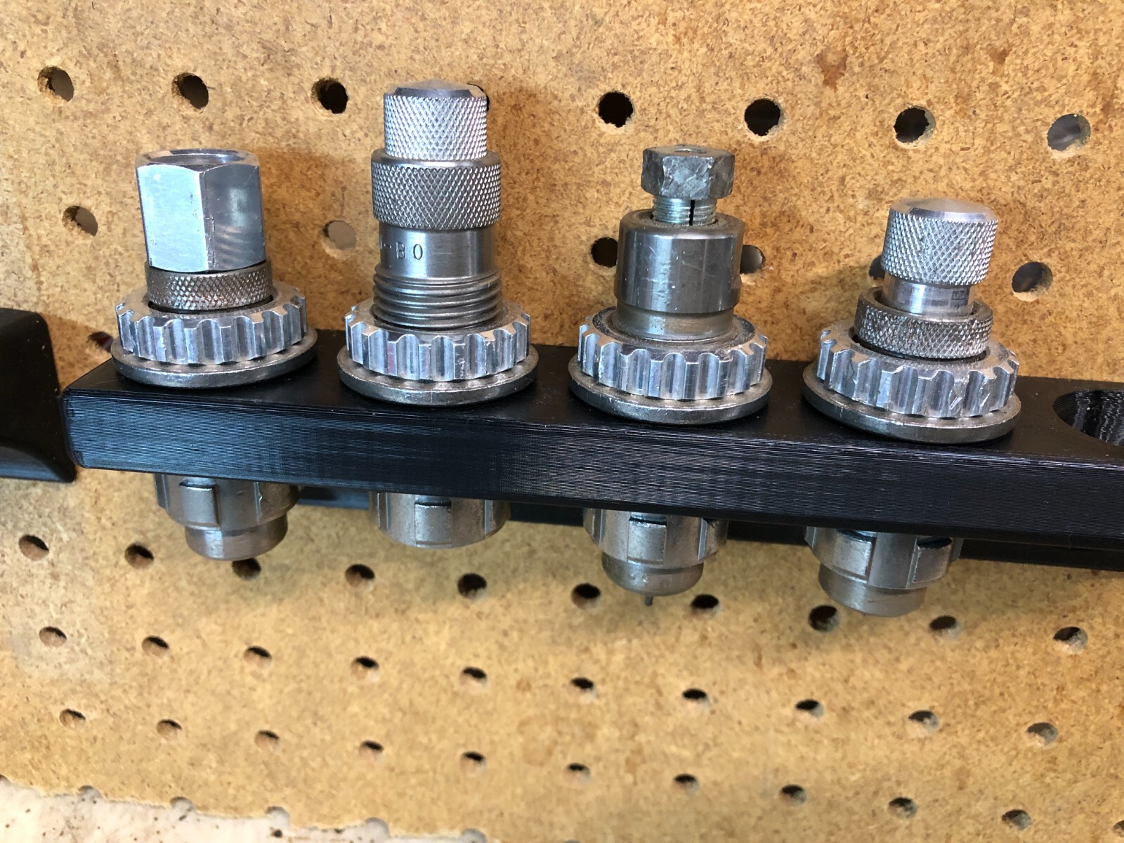 Reloading Die Holder, Peg Board 4 Position, Hornady LNL Dies | eBay