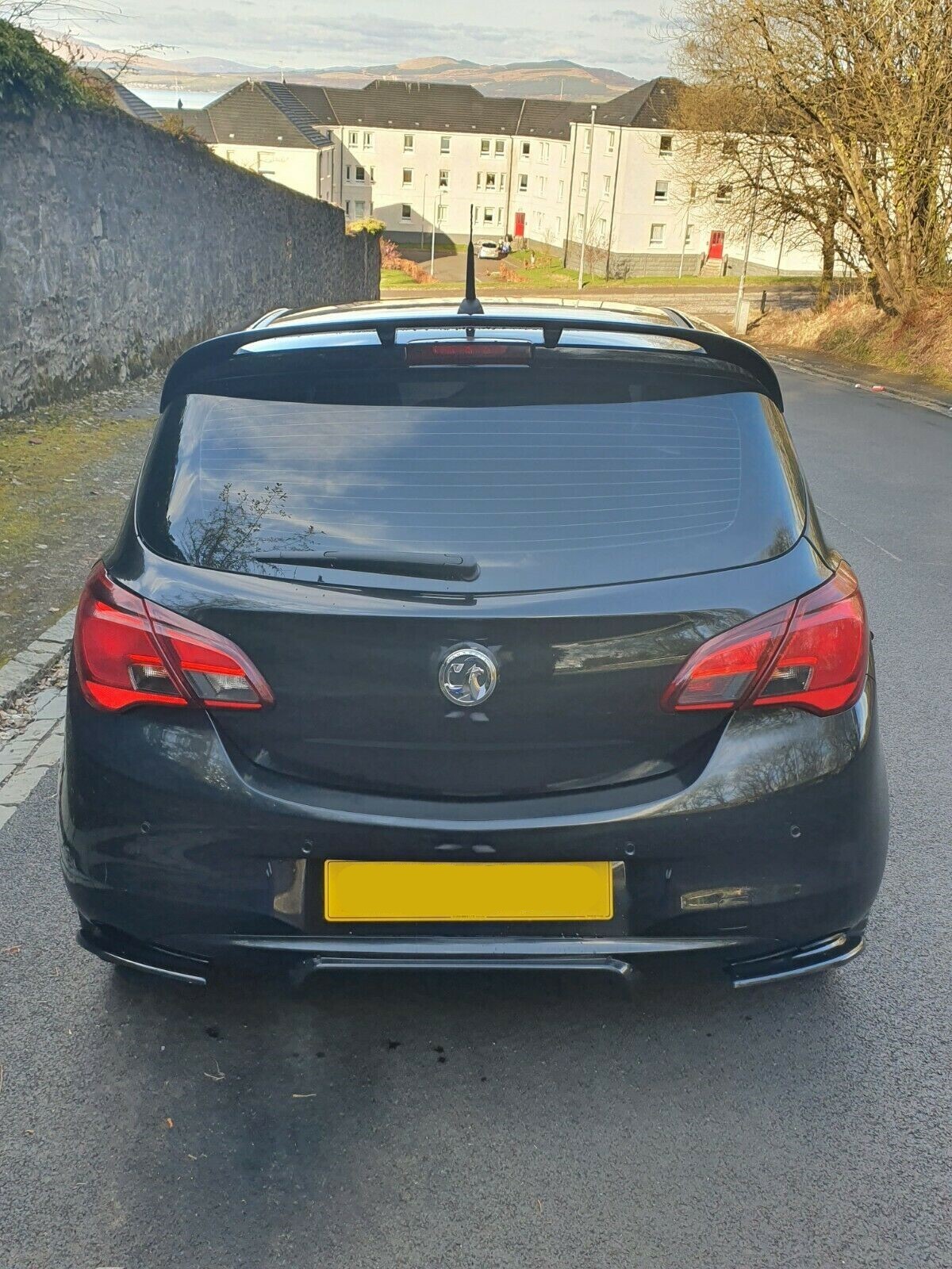 Vauxhall corsa E rear bumper spoilers - splitters Gloss black inc ...