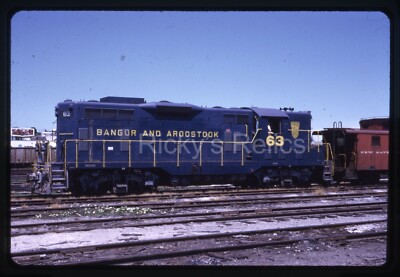 Original Slide BAR #63 EMD GP7 Bangor Aroostook 1971 Providence RI | eBay