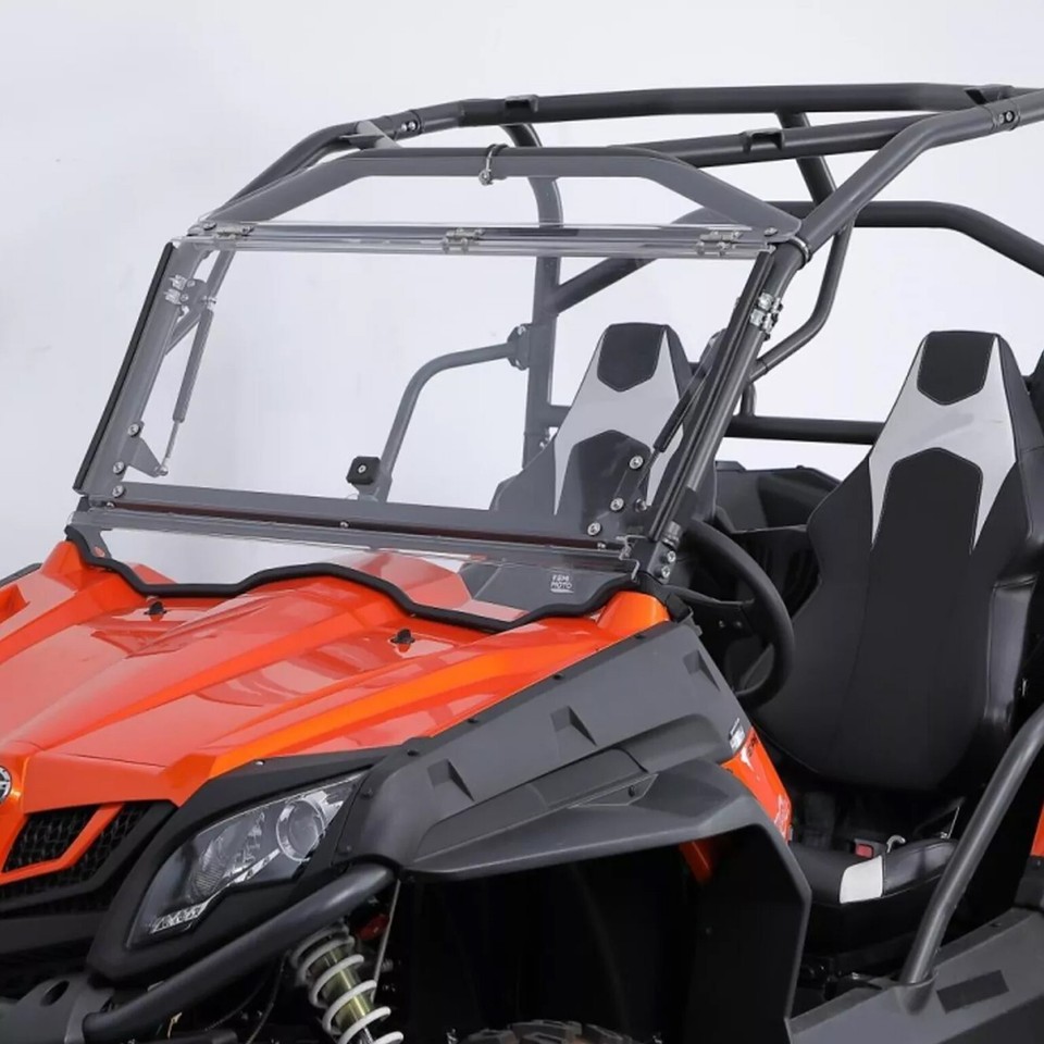 UTV 2-IN-1 Flip Windshield Hard Coated for CFMOTO ZForce 500/800/1000 ...