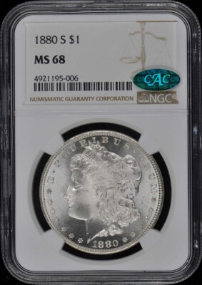 1880-S Morgan Dollar S$1 NGC MS68 (CAC) | eBay