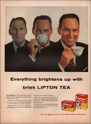 1950's Vintage ad Lipton Tea retro Cup Man Suit Photo 10/12/22 | eBay