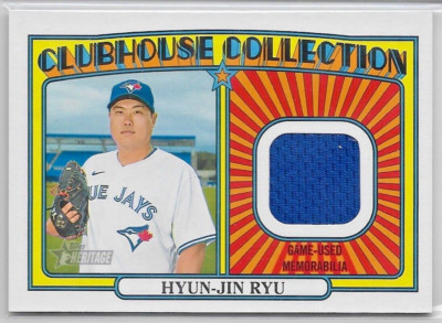 2021 Topps Heritage Clubhouse Collection #CC-HR — Hyun-Jin Ryu, Blue ...