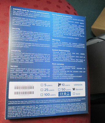 Vasco DIGIPASS Pack for Remote Authentication 10 User Licence | eBay