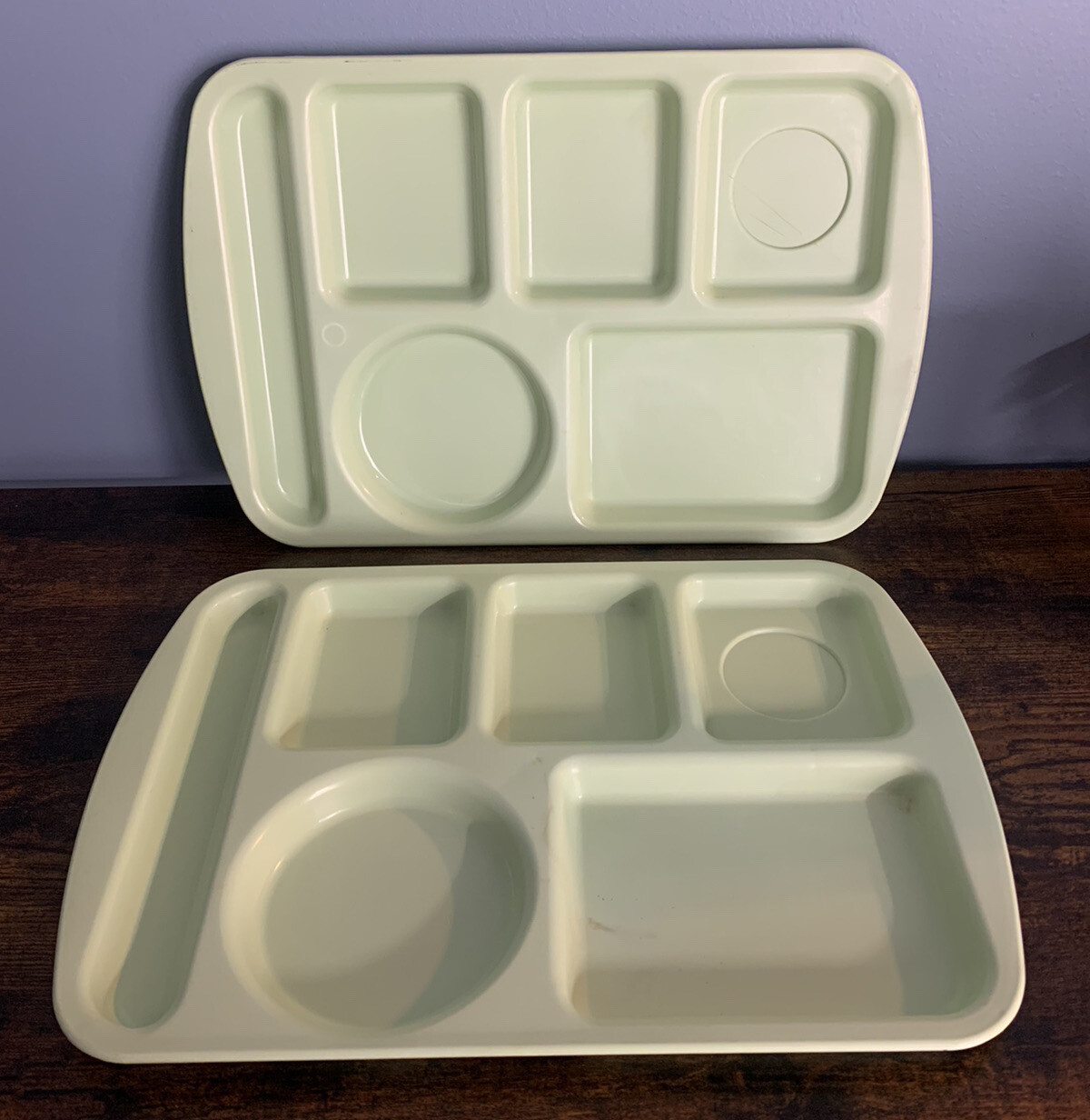 Vintage Prolon Ware Melamine School Cafeteria Lunch Trays Set Of 2 Mint ...