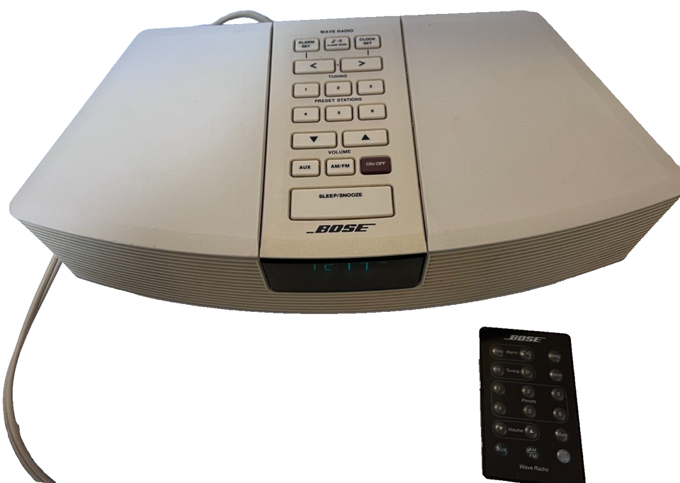 ORIGINAL Bose AWR1-1W Wave Radio W/BOSE REMOTE AM/FM/AUX Tested ...