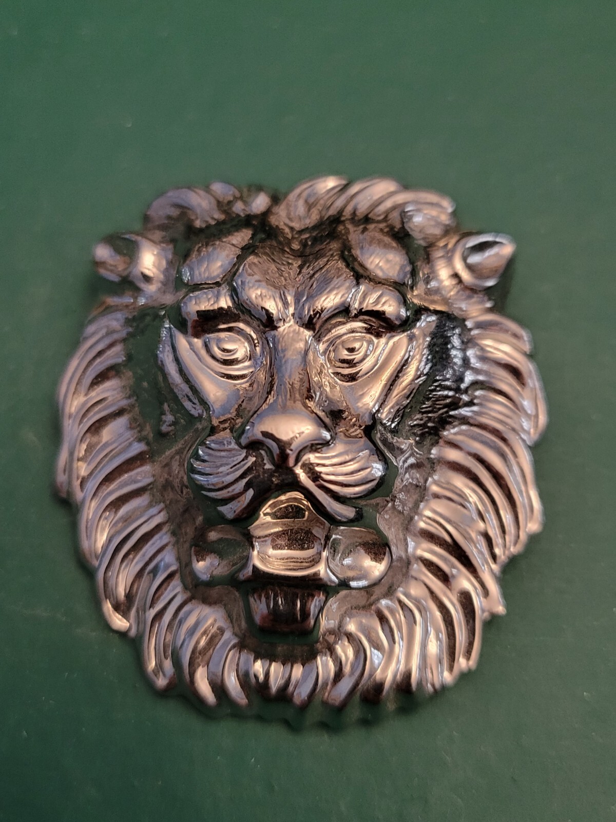 Vintage Large Silvertone Lion Head Pin Brooch 1990s | eBay