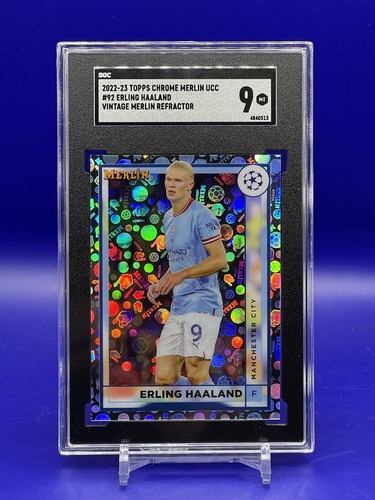 2022-23 Topps Merlin Chrome Erling Haaland SP Vintage Merlin Refractor ...