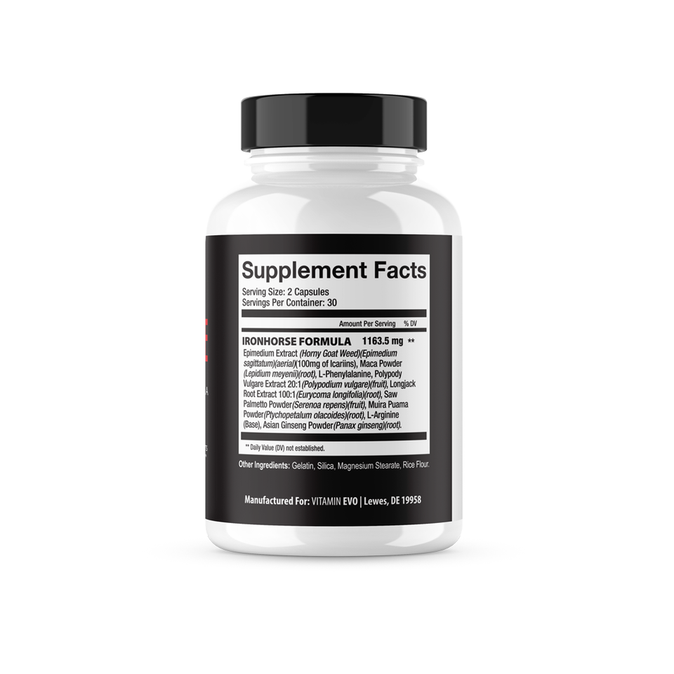Iron Horse Male Performance Support Capsules, IronHorse Pills (60 ...