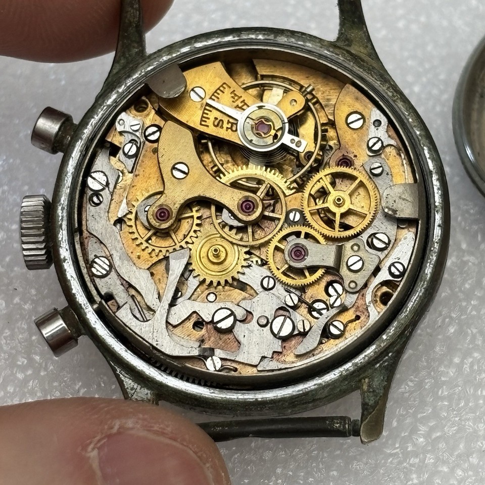 Broken Vintage Aralda Suisse Watch Incabloc Watch Landeron Chronograph ...