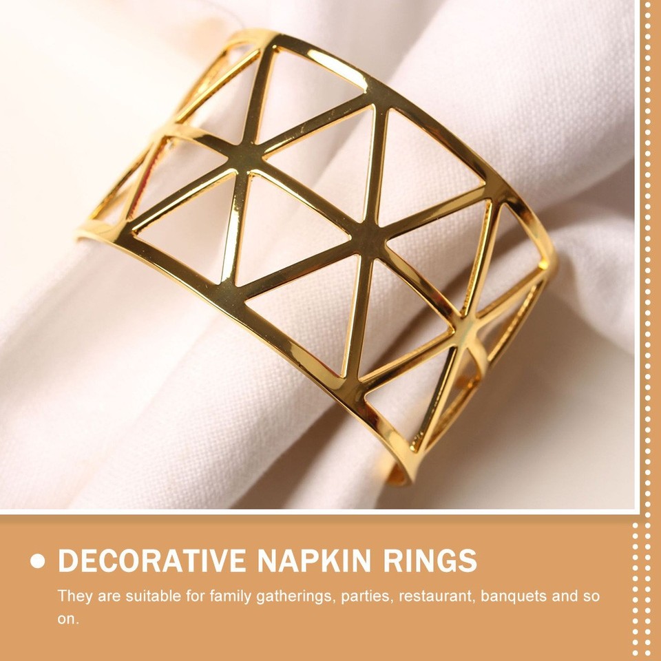 6 Pcs Dinning Table Napkin Holder Party Decorations Adjustable Rings ...