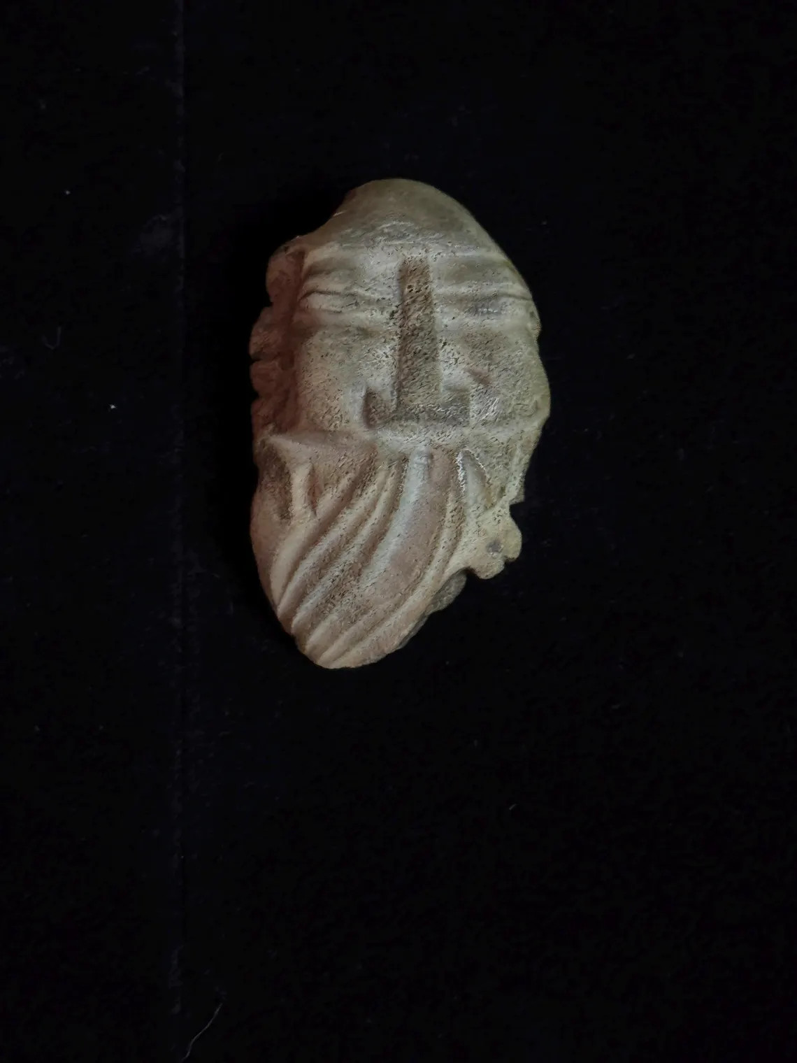 Antique Hand Carved Bone Native American Wise Man w F… - Gem