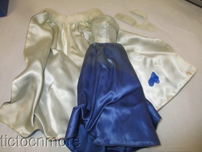 VINTAGE BARBIE DOLL FASHION CLOTHES #1617 MIDNIGHT BLUE DRESS GLOVES ...