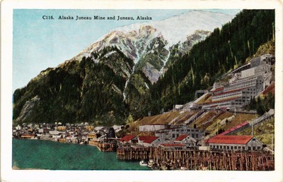 Dr Jim Stamps Postcard Alaska Juneau Mine and Juneau Alaska Unposted | eBay