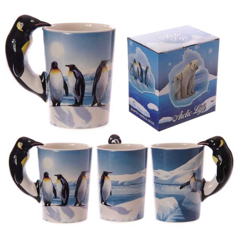 Animal Shaped Handle Ceramic Mug Tea Coffee Cup Novelty Gift Jungle ...