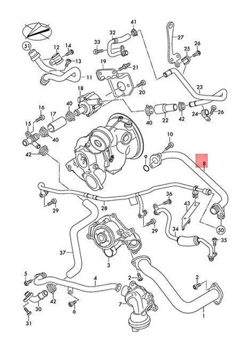 Genuine AUDI VW A6 Avant S6 quattro A6L A7 Sportback Coolant Pipe ...