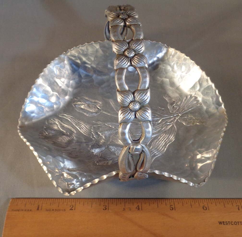 Vintage Hand Wrought Aluminum Basket Creations by Rodney Kent 429 | eBay