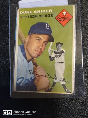 Duke Snyder Baseball card Topps 1954 # 32 | eBay