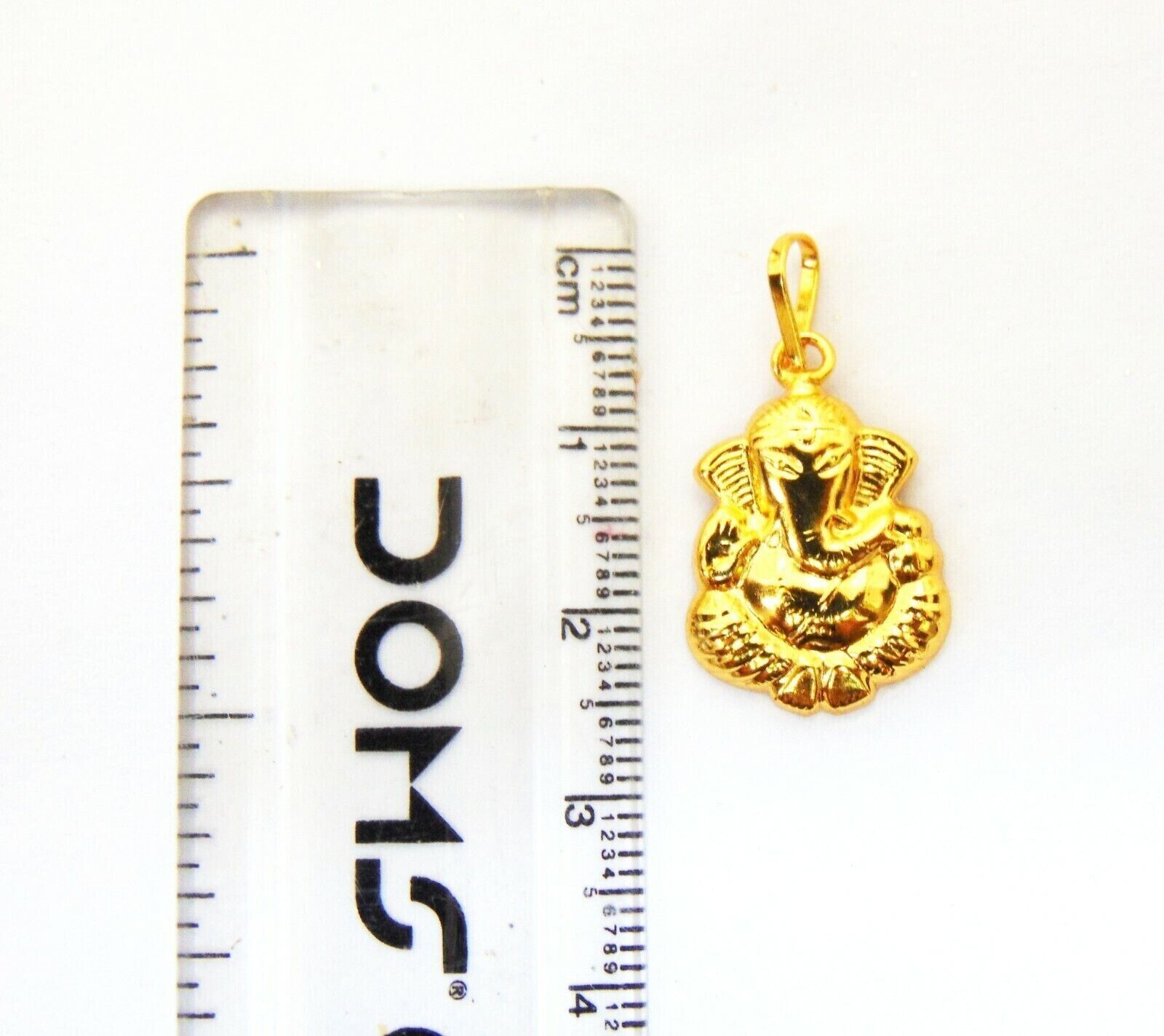 Indian Hindu God Ganpati Pendant 22k Gold Plated Chain Ganesha ...
