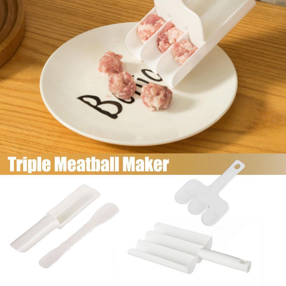 Creative Kitchen Triple Meatball Maker, 3 Meatballs Meatball 1 Time TO ...